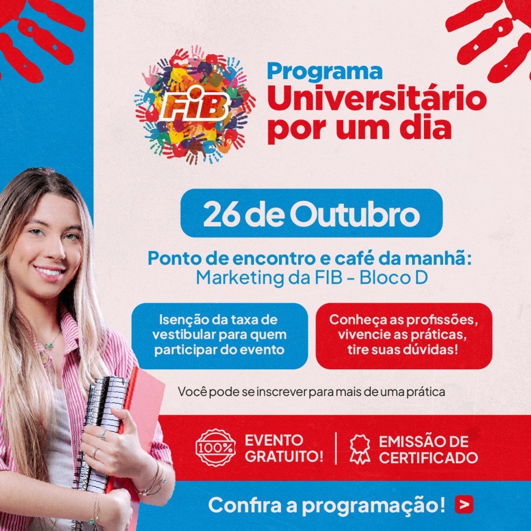 FIB está com inscrições abertas para o programa...